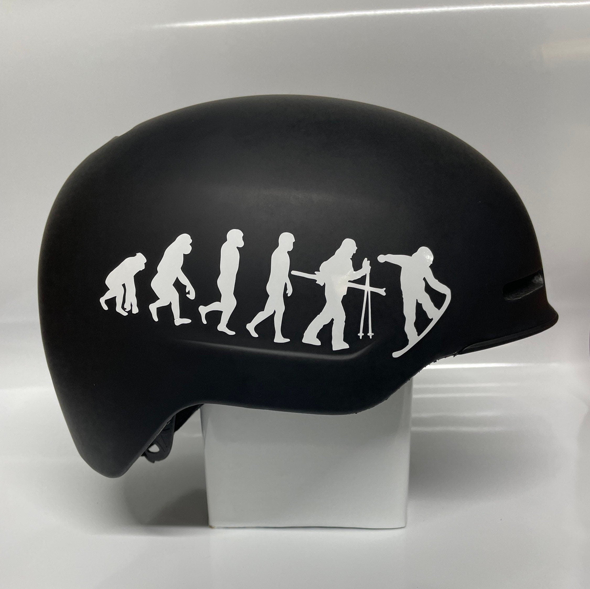 Snowboarding Evolution Sticker (White) – Buckhouse Wax